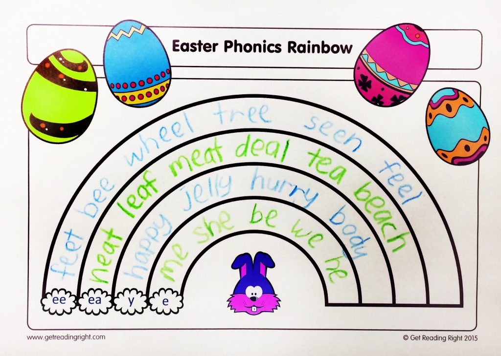 Easter Resource: Phonics Rainbow Worksheet! - Get Reading Right